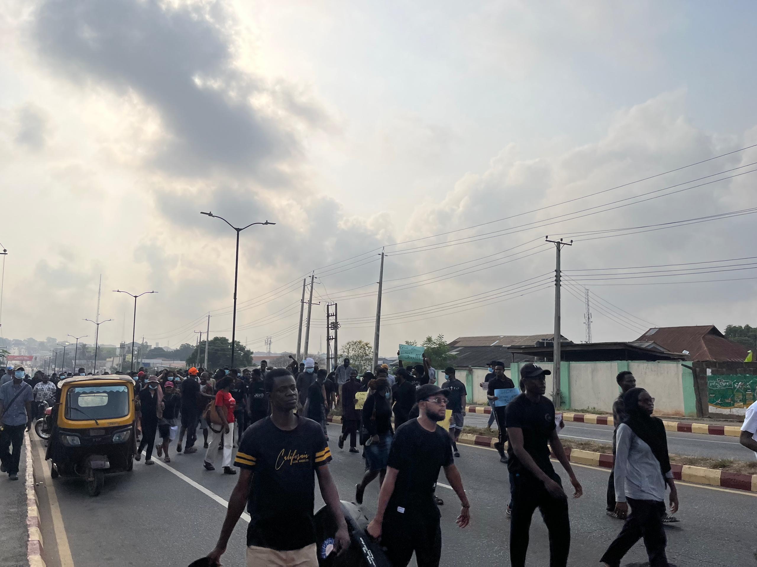 PHOTO STORY: Protesting students temporarily take over Total garden ...